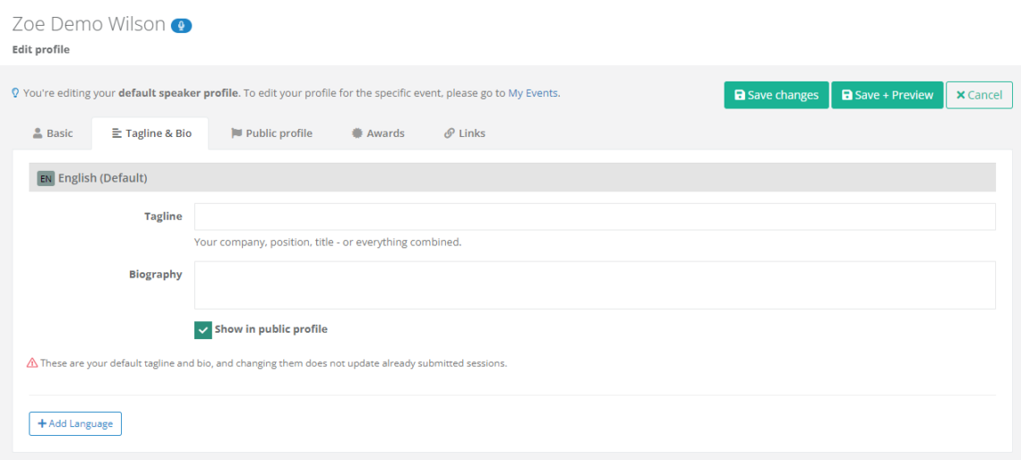 How to Create Your Sessionize Profile - Zoe 365