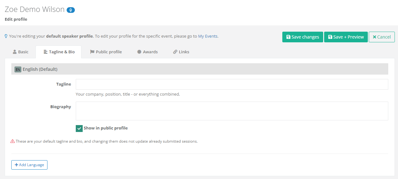 How to Create Your Sessionize Profile - Zoe 365